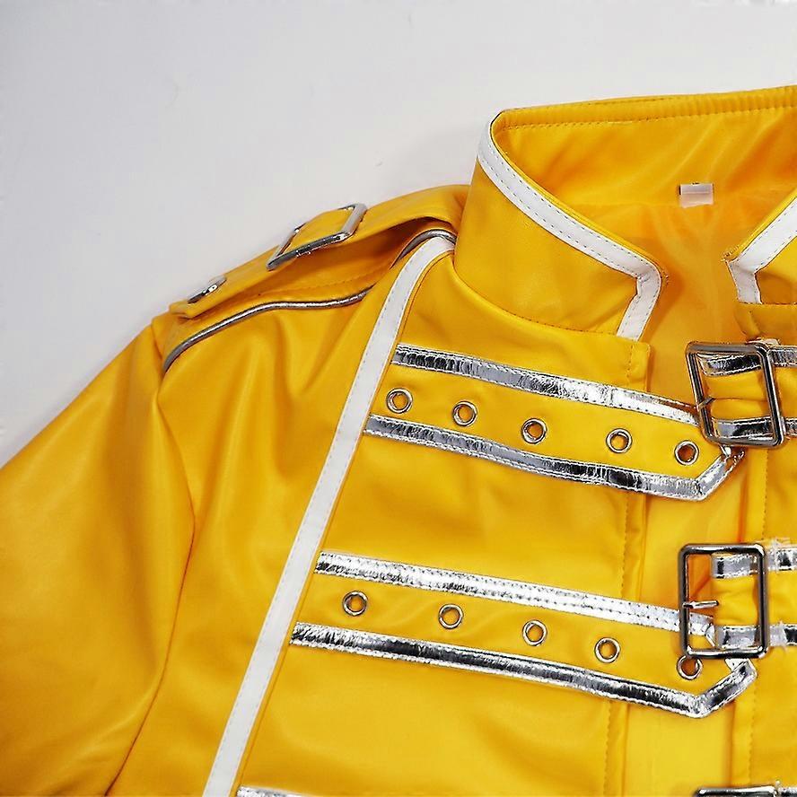 Queen band lead singer Freddie Mercury cosplay costume leather jacket ...