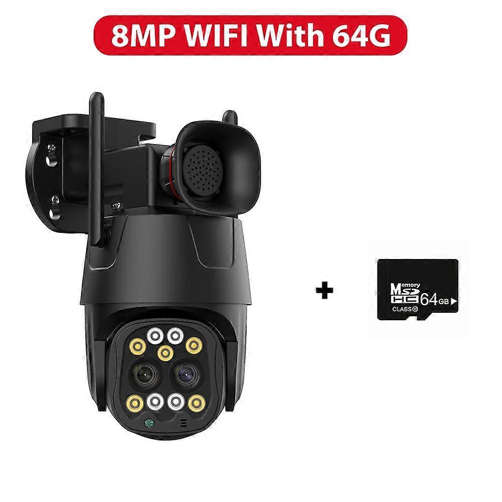 4K 8MP HD 4G IP Camera 8X Hybrid Zoom Auto Tracking PTZ Camera Outdoor ...