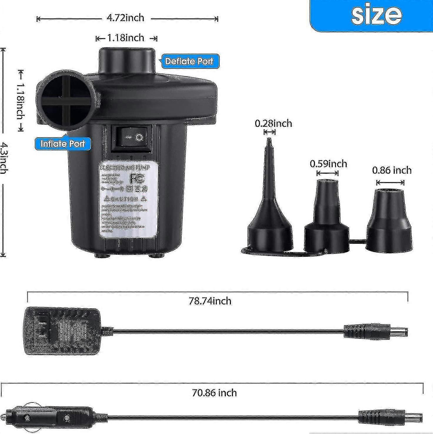 Air Pump For Pool Inflatables, Electric Air Pump For Inflatable, Quick ...