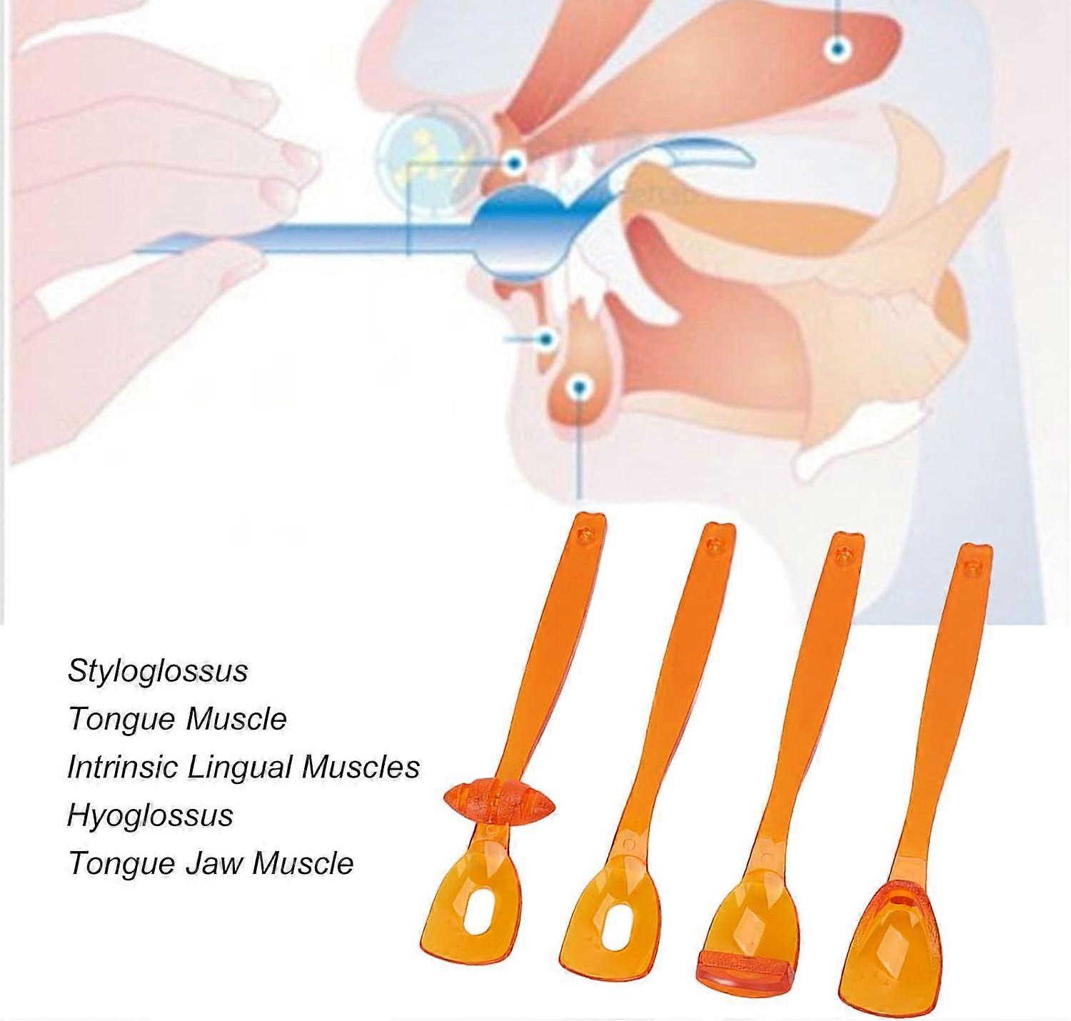 Tongue Muscle Trainer, 4pcs Oral Muscle Training Tool, Portable Oral ...