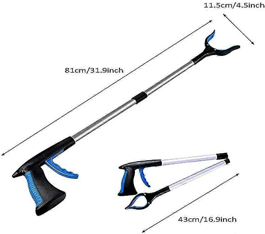 Foldable Trash Picker, Extra Long Grabber Reaching Assist Tool Litter ...
