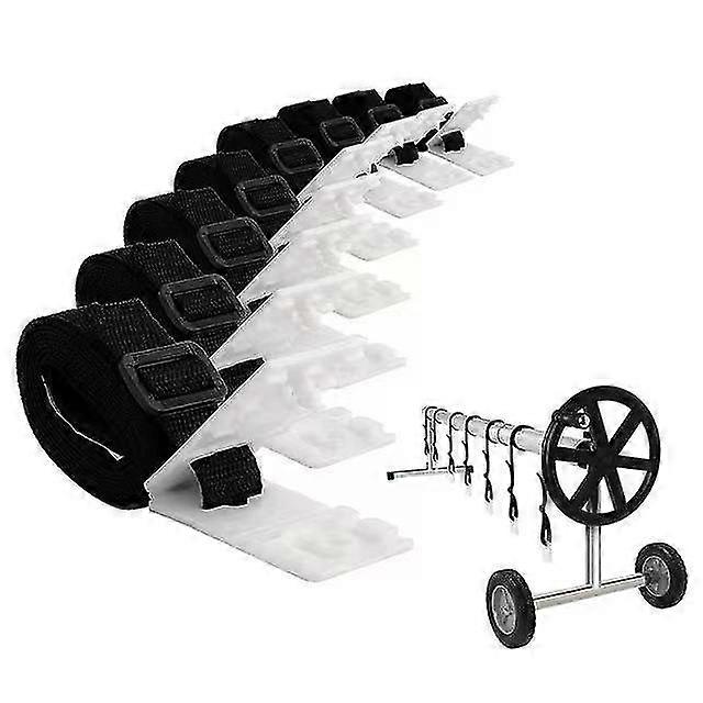 8 Pieces Pool Cover Reel Reel Straps And Clips Reels Pool Solar Cover ...