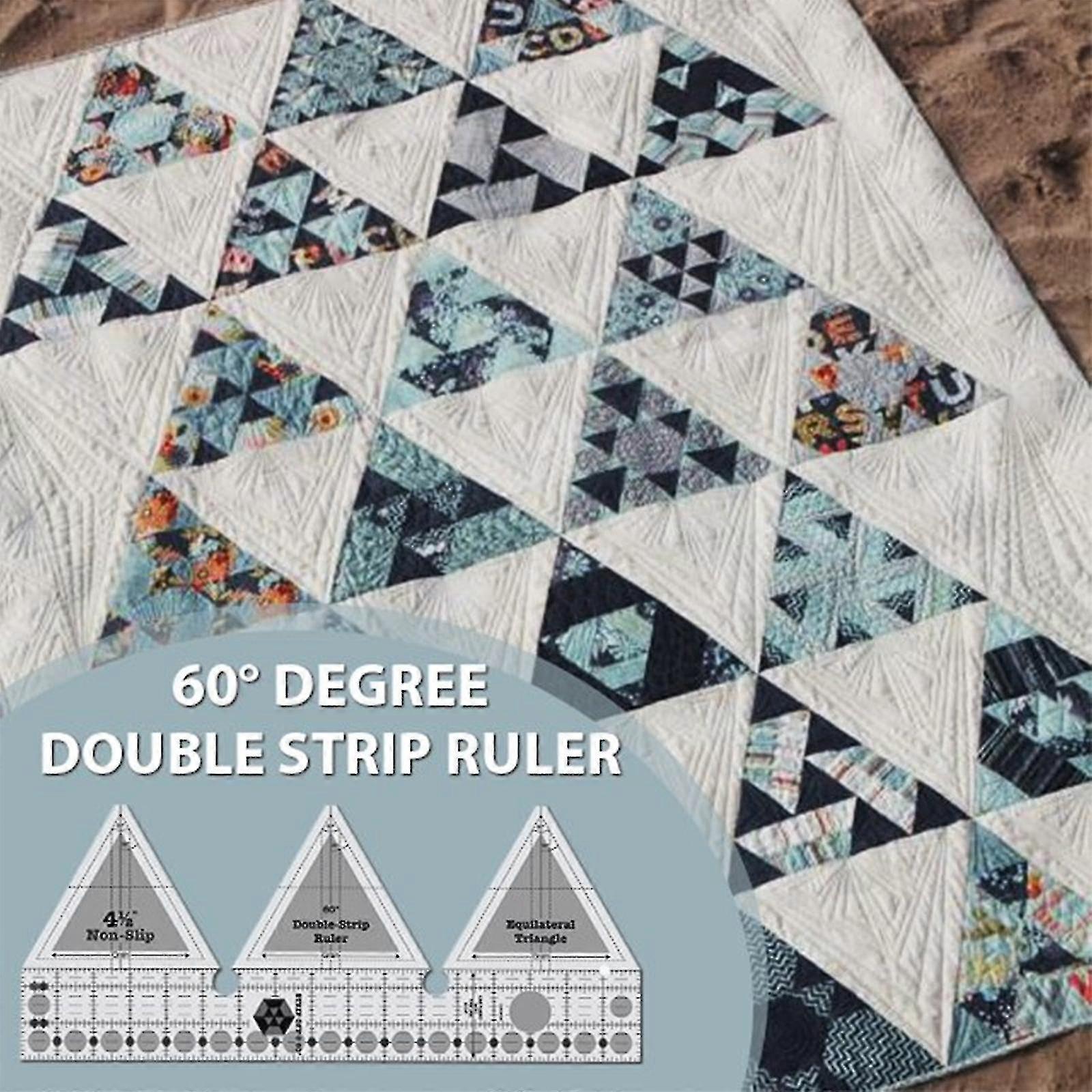 Creative Ruler Grids 60 Degree Double Strip Ruler Non-slip Triangle ...