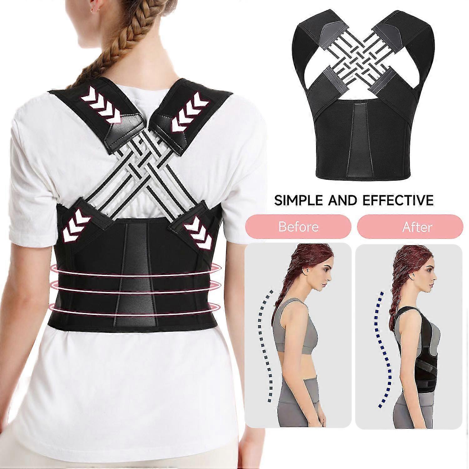 Adjustable Back Posture Corrector Men and Women, Scoliosis Lower Back ...