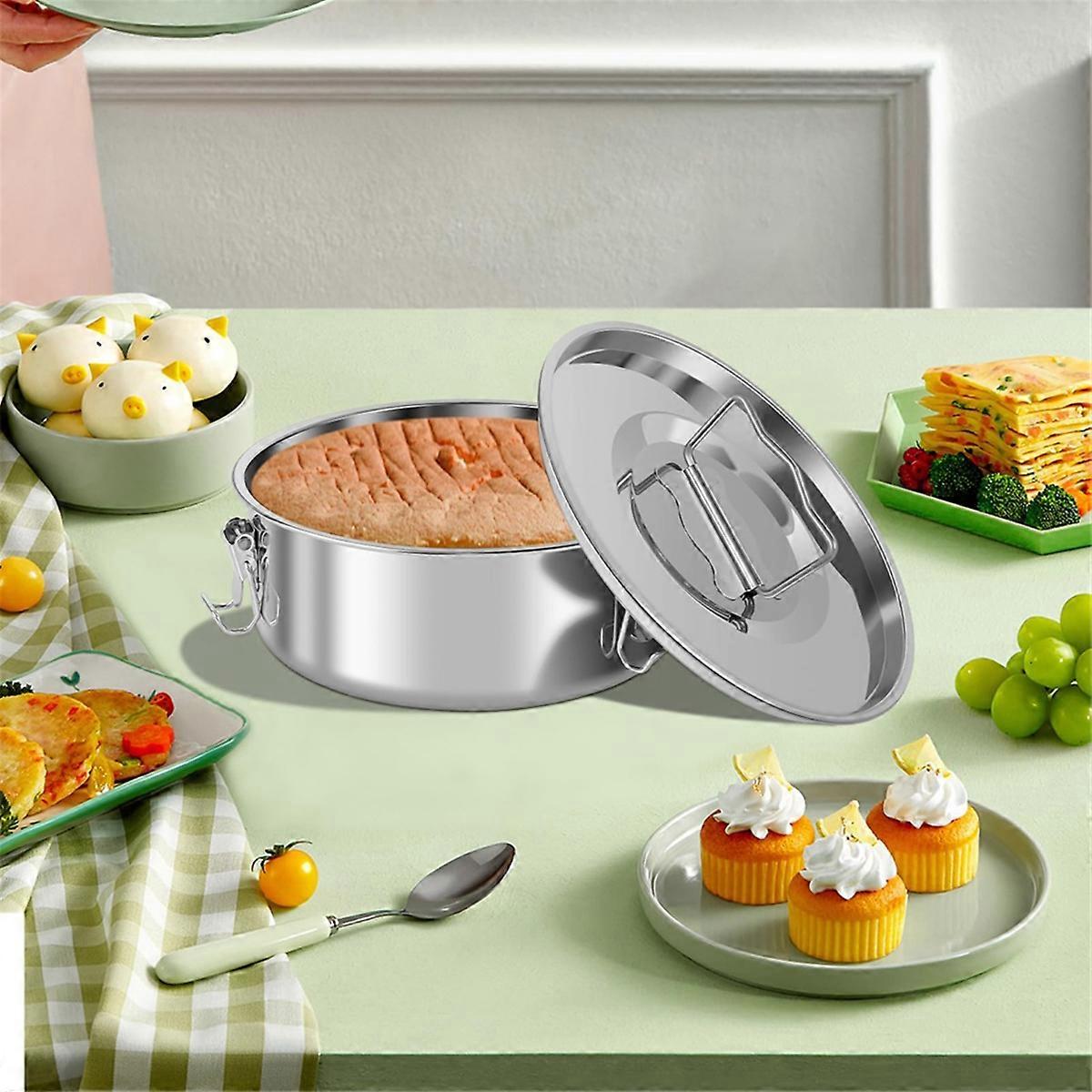 Stainless Steel Flan Pan for Baking 1.5QT Flan Pan Mold with Lid ...