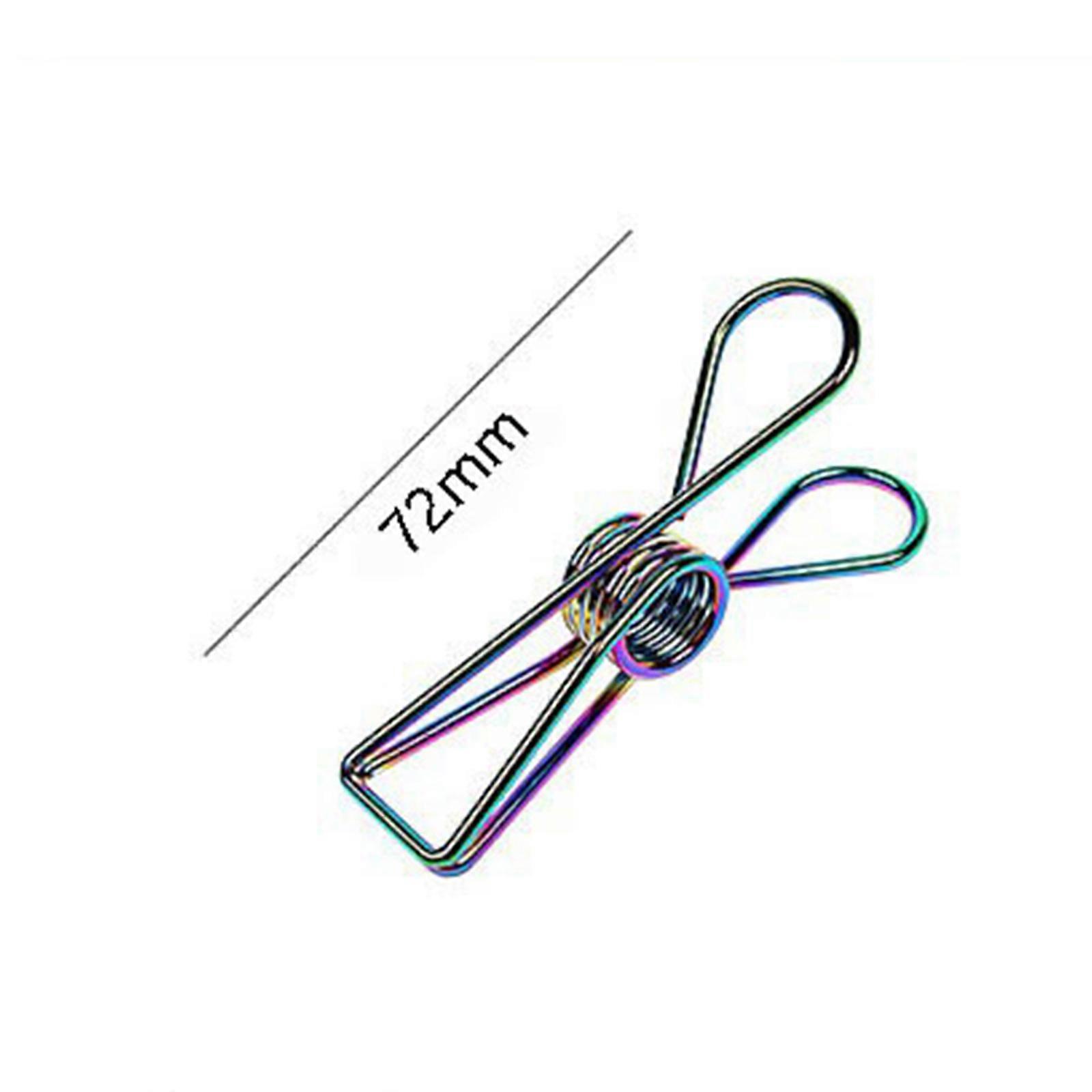 20 Pcs Stainless Steel Clothes Pins Heavy Duty Metal Towel Clips Clamps ...