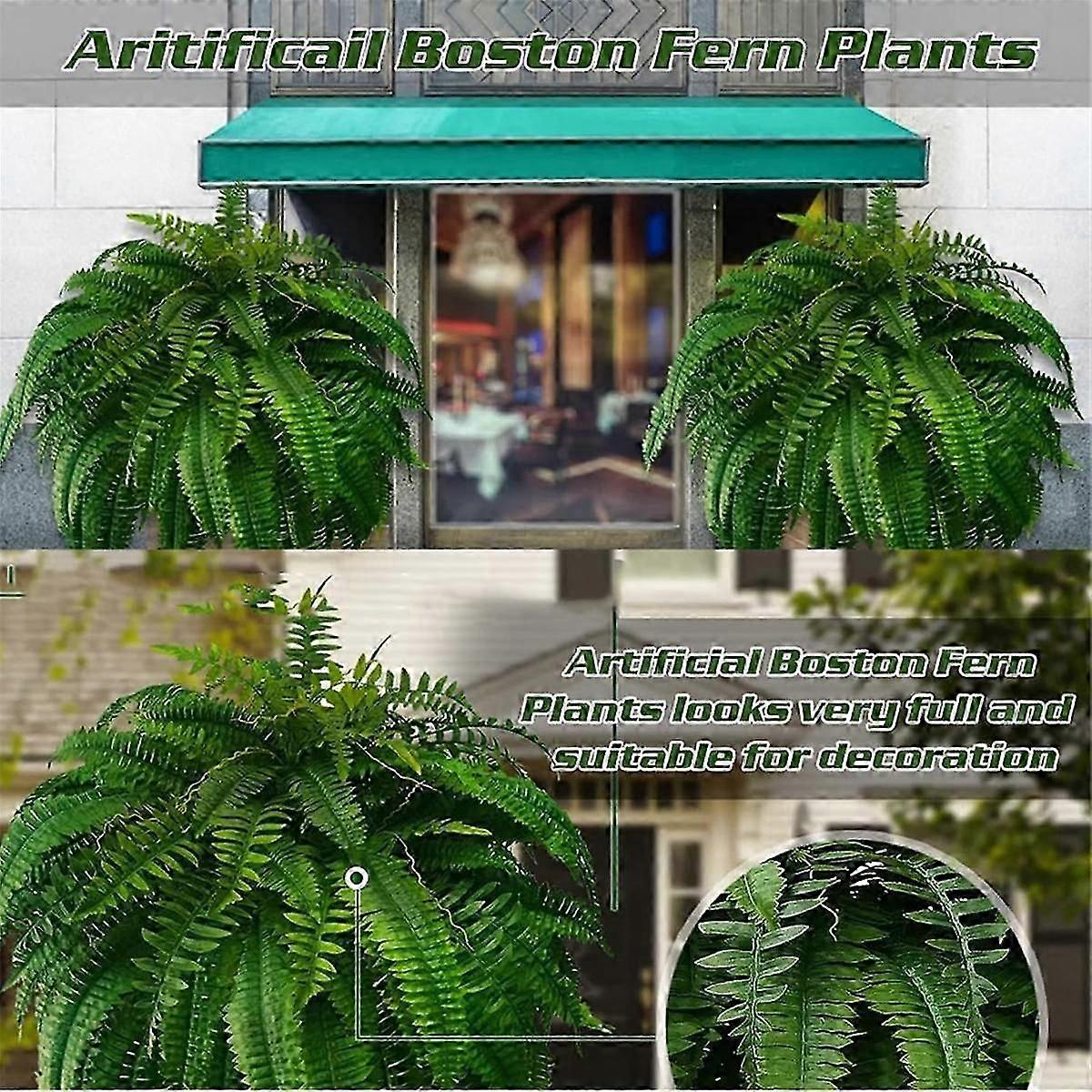 UV Resistant Lifelike Artificial Boston Fern, Artificial Ferns for ...
