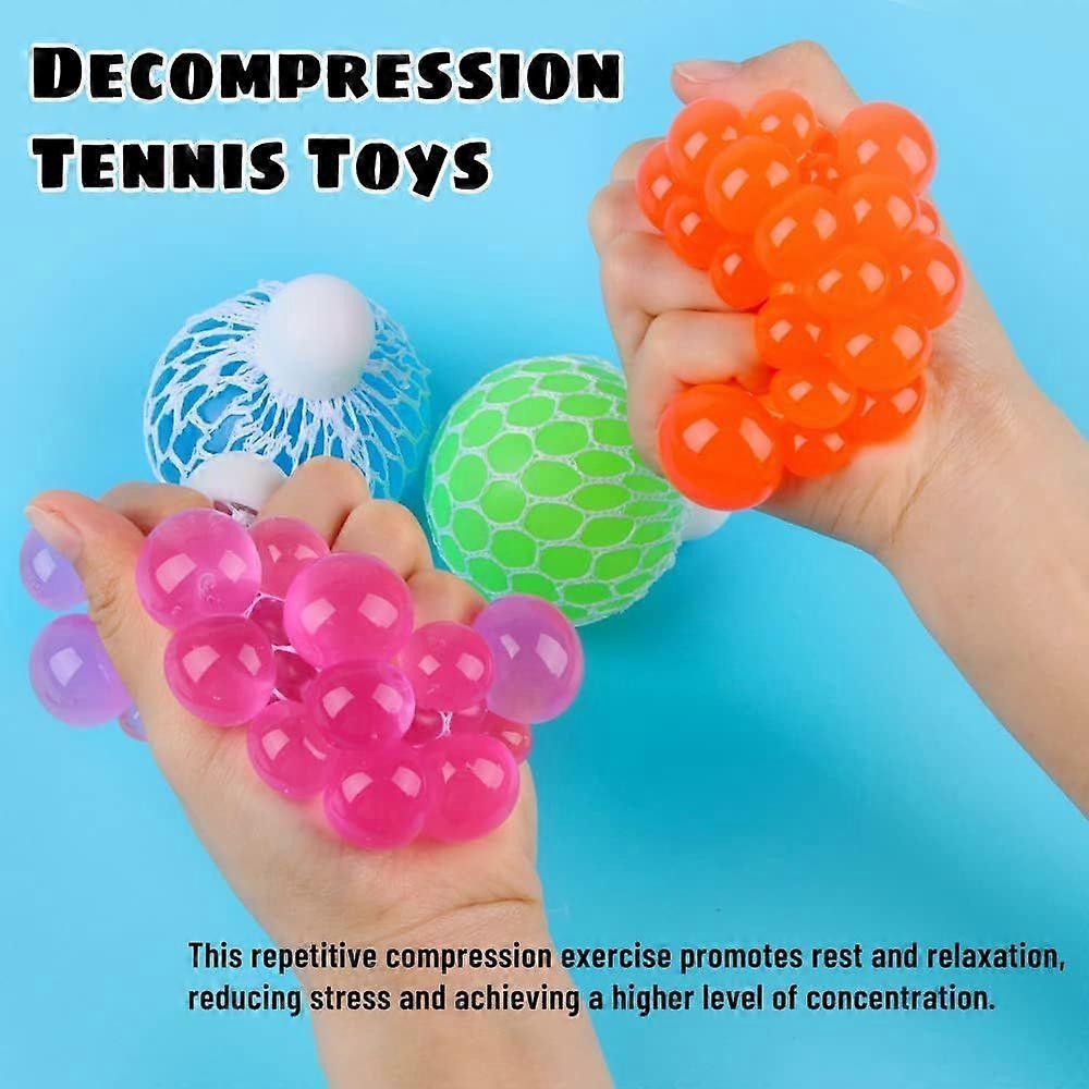 Squeeze Ball with Net, Pack of 4 Squishy Mesh Ball, Squeeze Ball ...