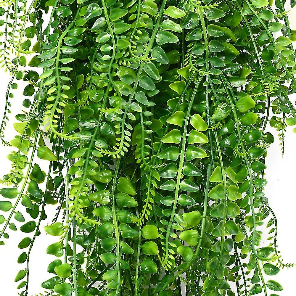 Artificial Hanging Ferns Plants Vine - 3 Pcs - Outdoor Uv Resistant ...