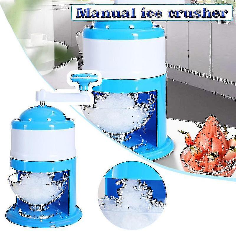 Ice Shaver Manual Hand Crank Operated Fast Crushing Ice Block Snow Cone ...