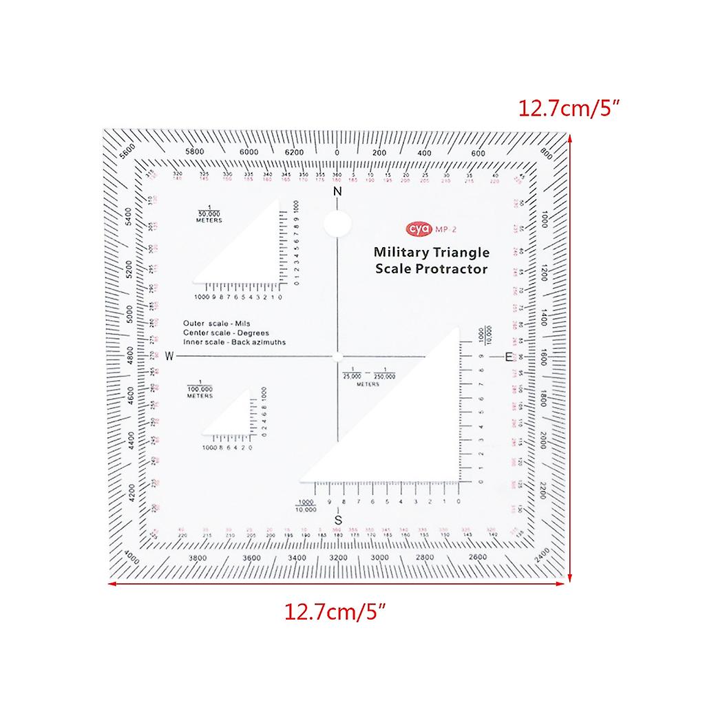 MilitaryProtractor MGRS Coordinate Scale TransparentTopographical Map ...