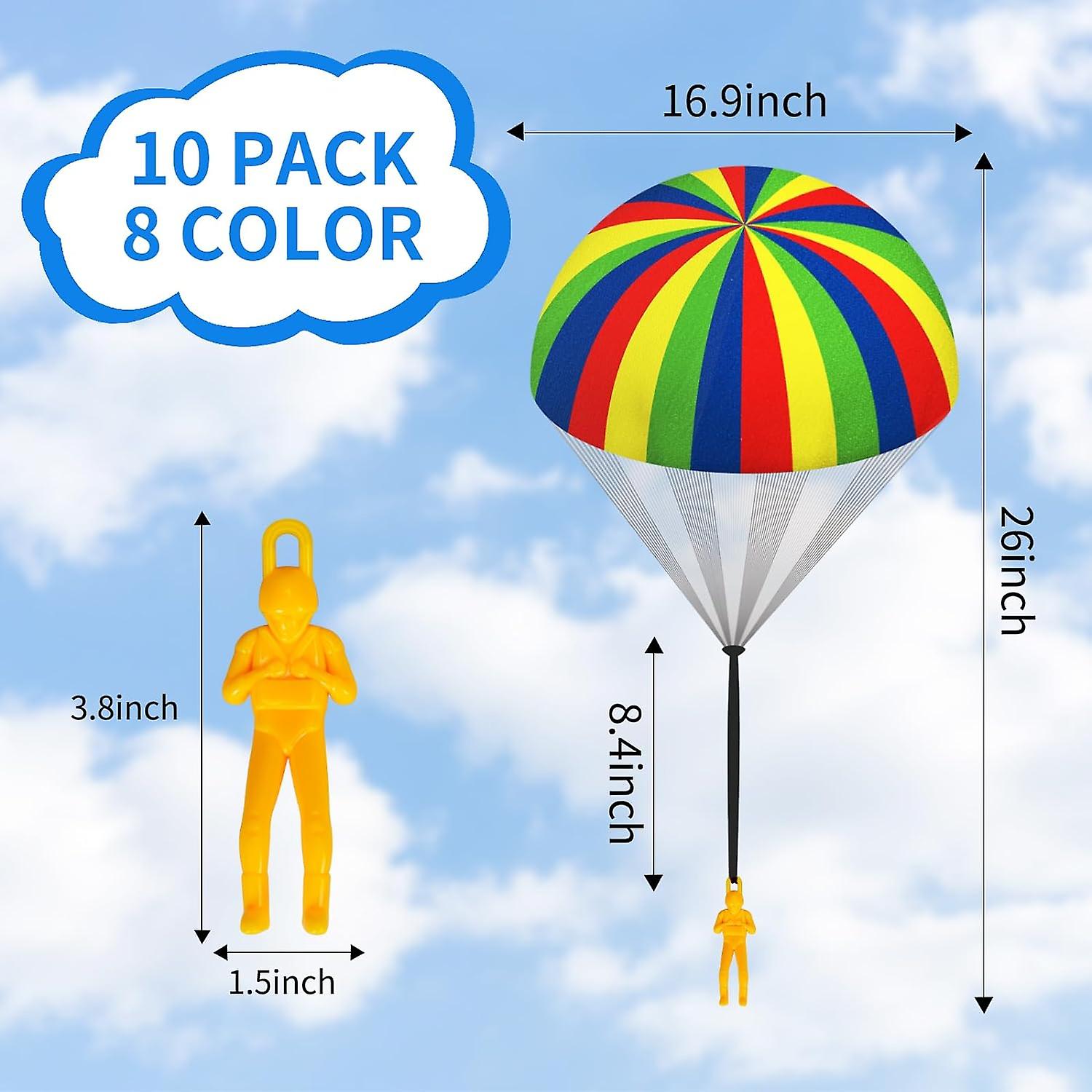 10 Pack Parachute Toys for Kids Party Favors,Tangle Free Throwing Toy ...