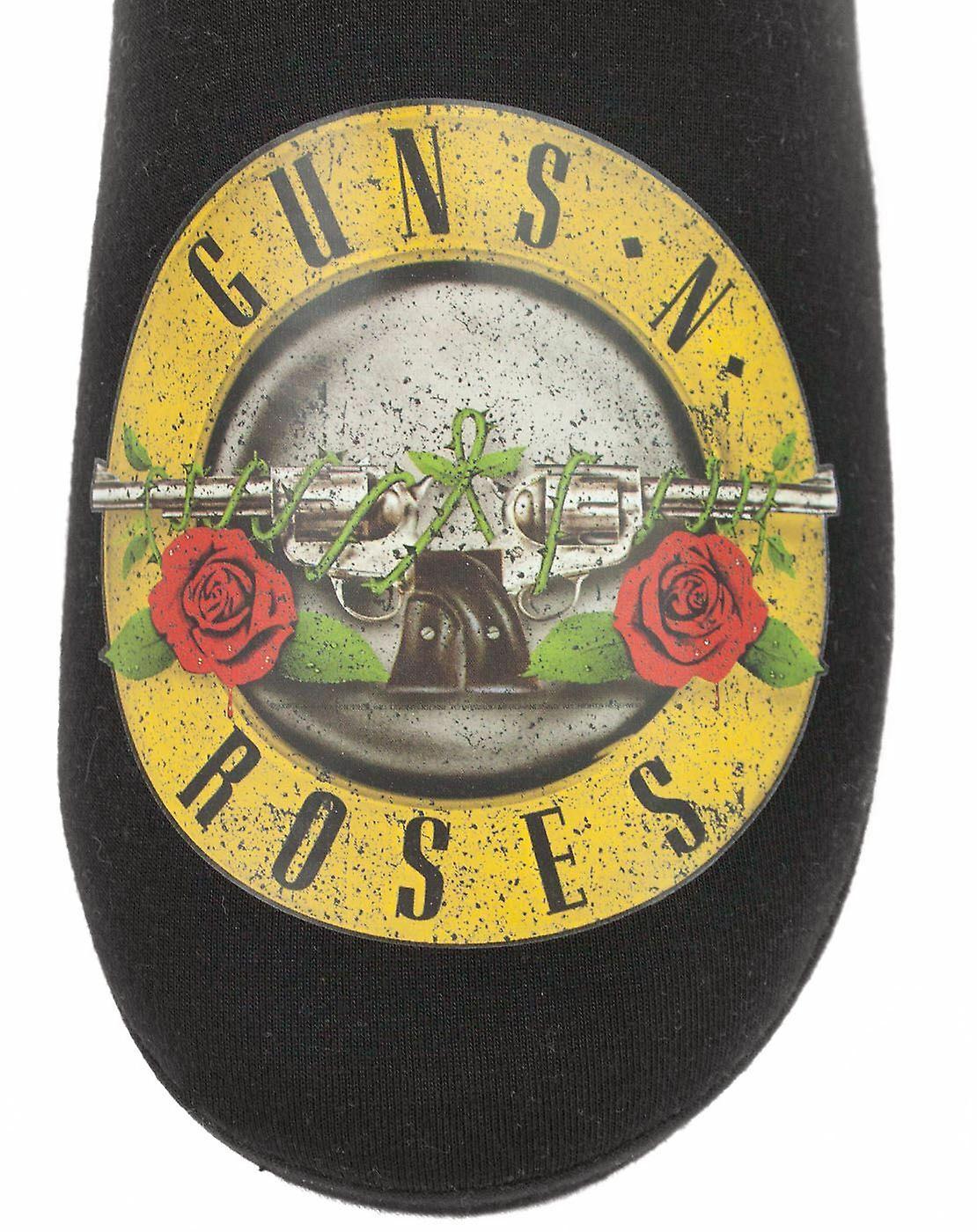 Guns N Roses Mens Mule Slippers Black Logo | Fruugo CA