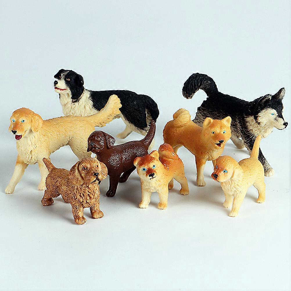 Dog Figurines Model Toy Set Simulation PVC Dog Figures Animals Toy ...