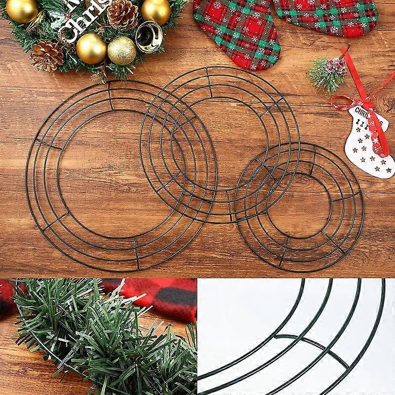 12inch Wreath Circle DIY Decorative Accessories Round Iron Craft Flower ...