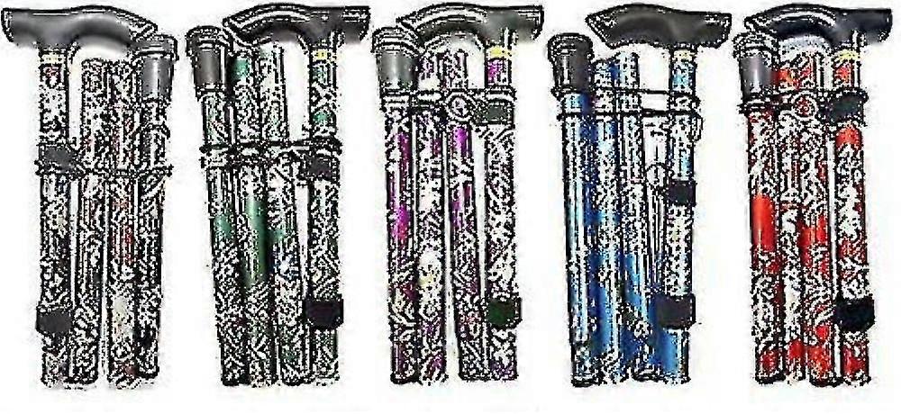 2023 New Folding Walking Stick Adjustable Aluminium Floral Walking Cane ...