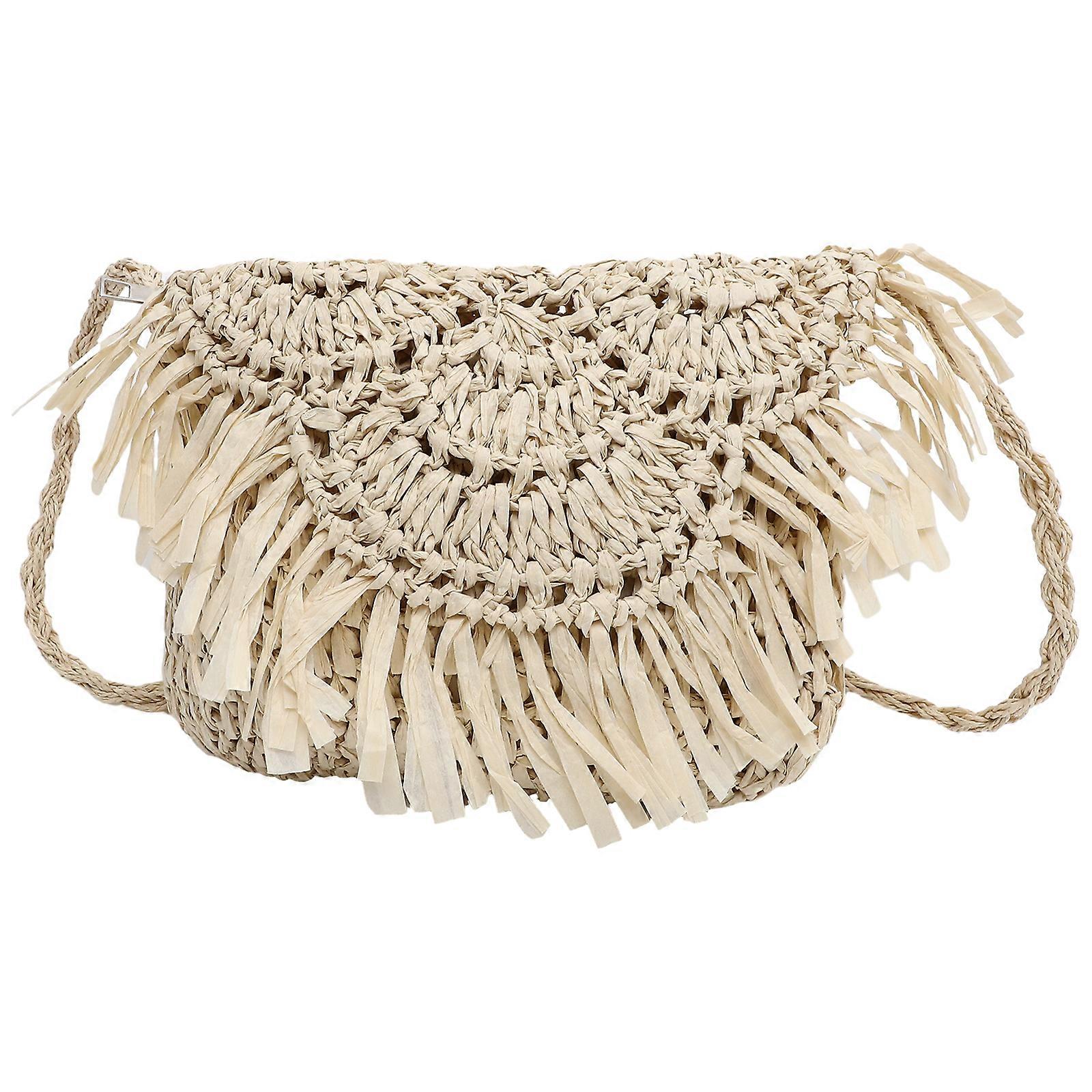 Fashion Paper Straw Crossbody Bag Handmade Woven Beach Holiday Bag ...