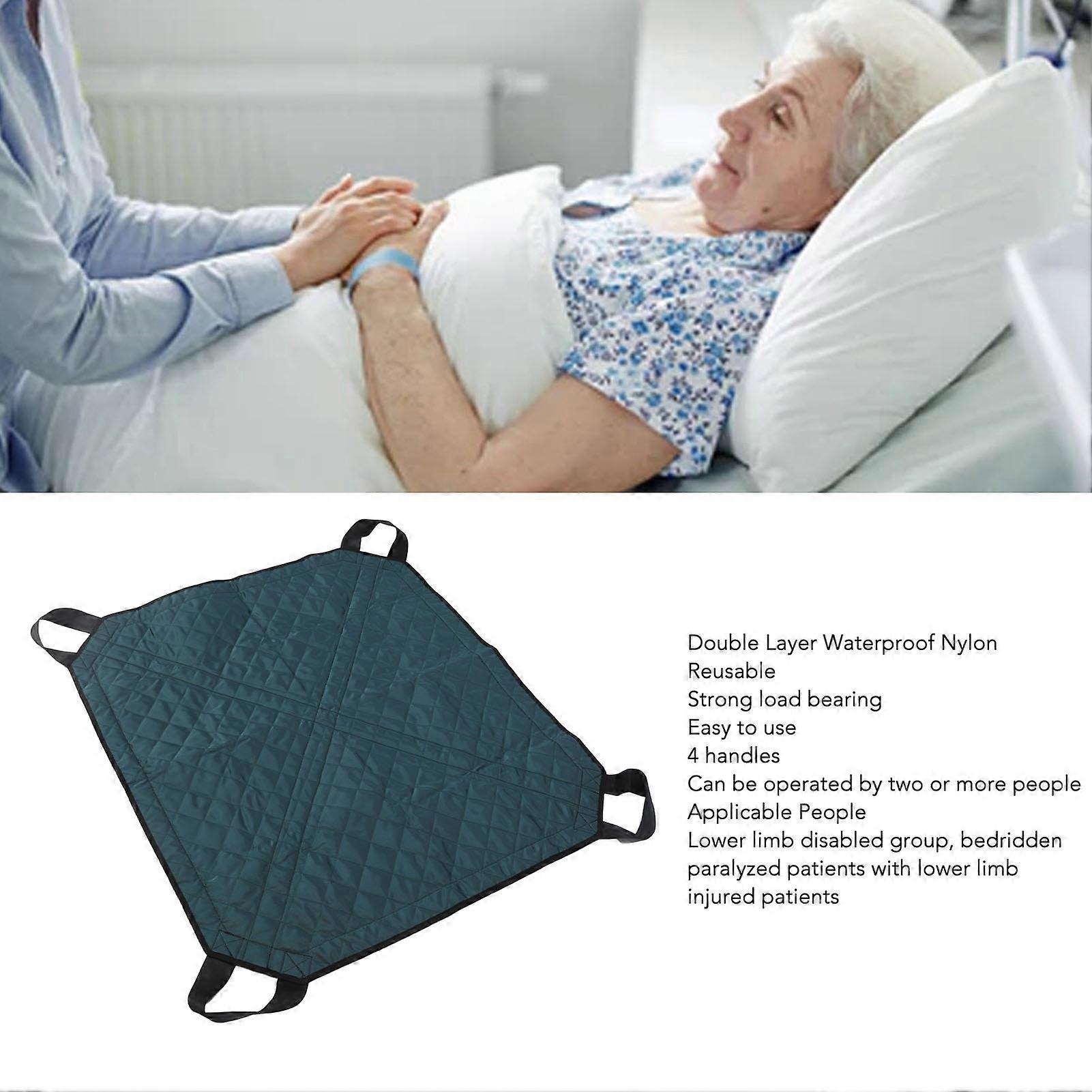 Transfer Positioning Bed Pad With 4 Handles Nylon Waterproof Washable ...
