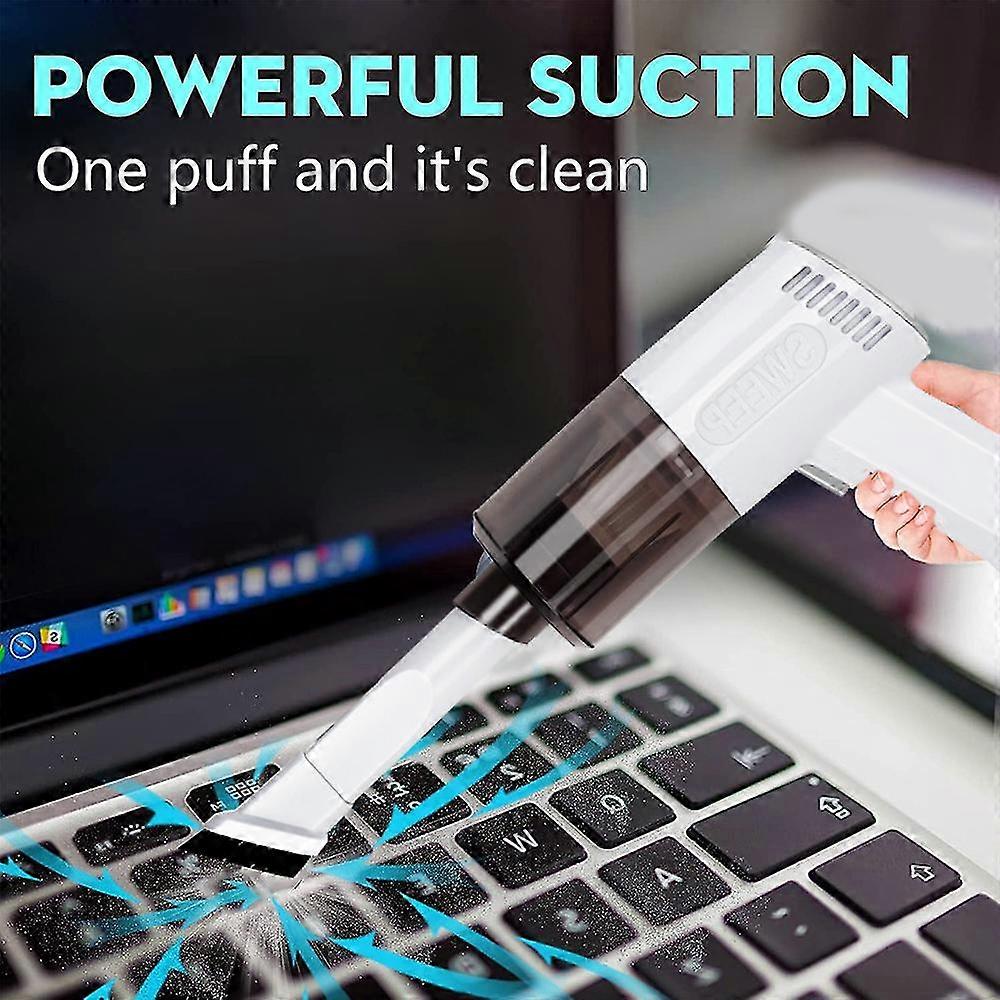 Compressed Air Duster & Mini Vacuum Keyboard Cleaner , New Generation ...