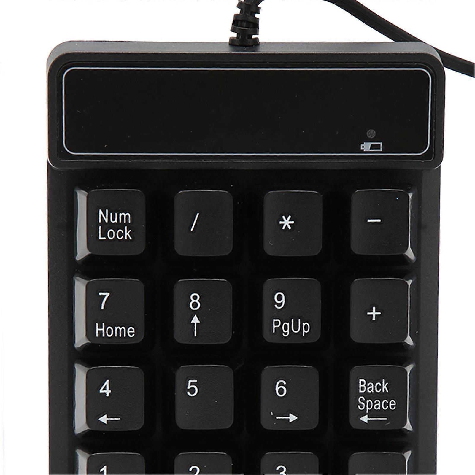 Wired Number Pad Black USB Connection 19 U Shaped Keys Plug and Play ...