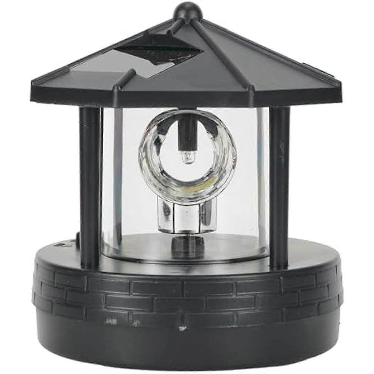 LED Solar Powered Lighthouse,360 Degree Rotating Lamp LED Solar ...