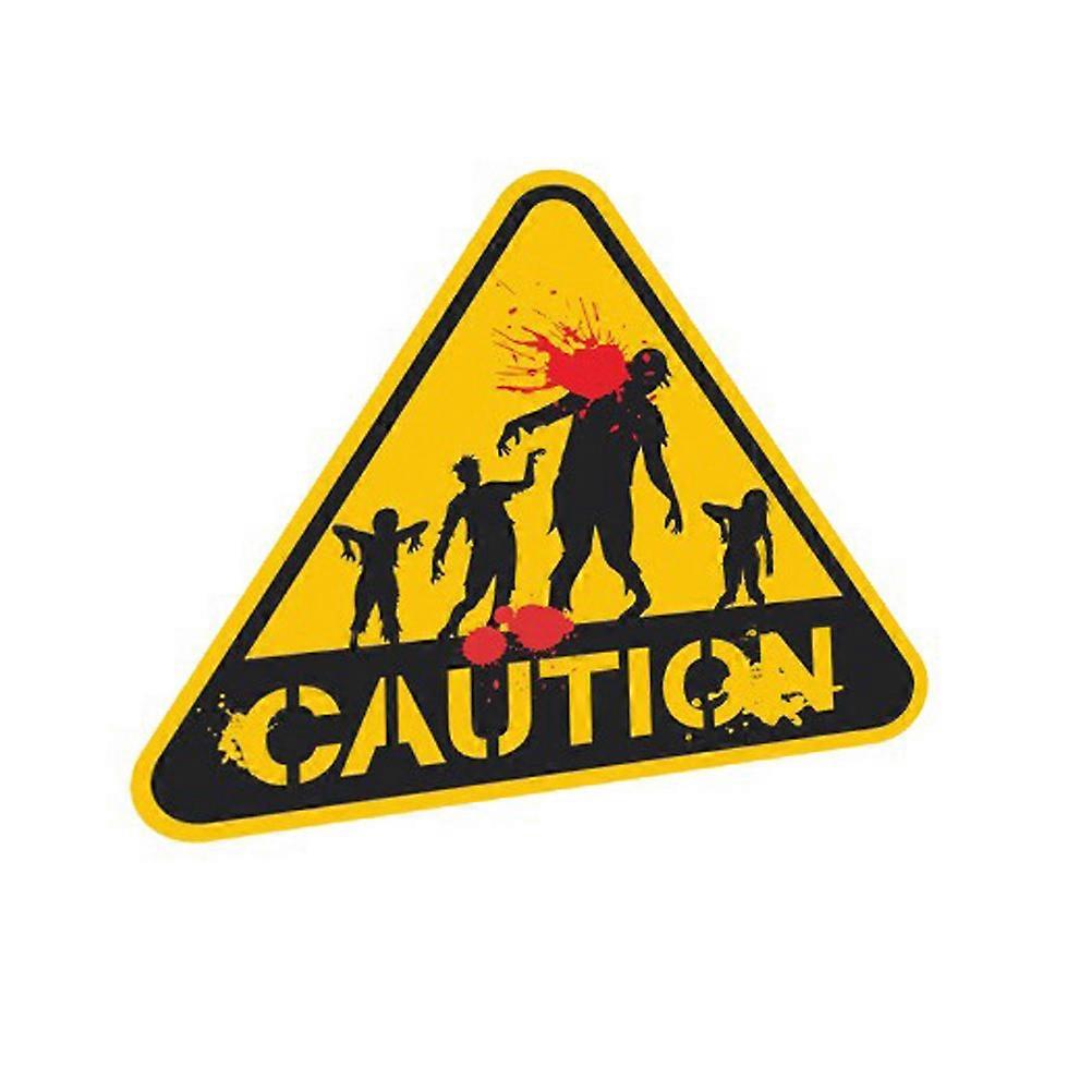 Halloween Horror Warning Sign Sticker Creepy Zombie Caution Sign Door ...