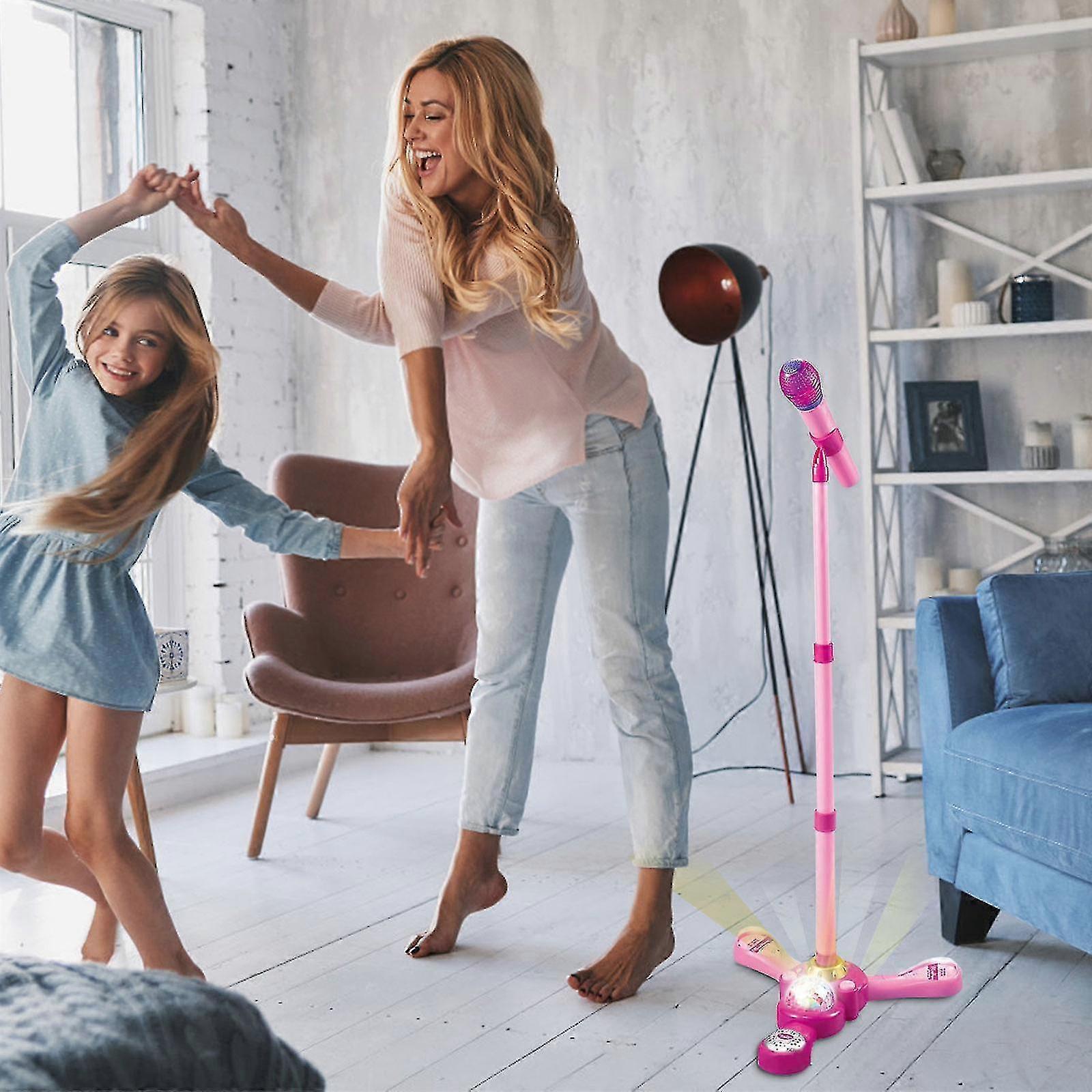 Mic It Shine Toy Microphone With Light-up Stand Extendable Microphone ...