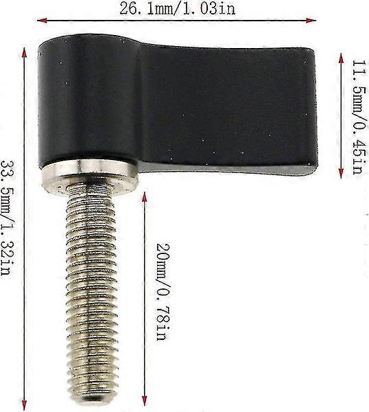 2pcs L-shaped 7-shaped Handle Screw M5 20mm Male Threading Rotating ...