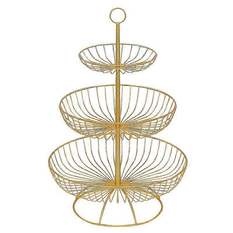 3-Tier Fruit Bowl, Kitchen Fruit Basket Stand Basket Holder Countertop ...