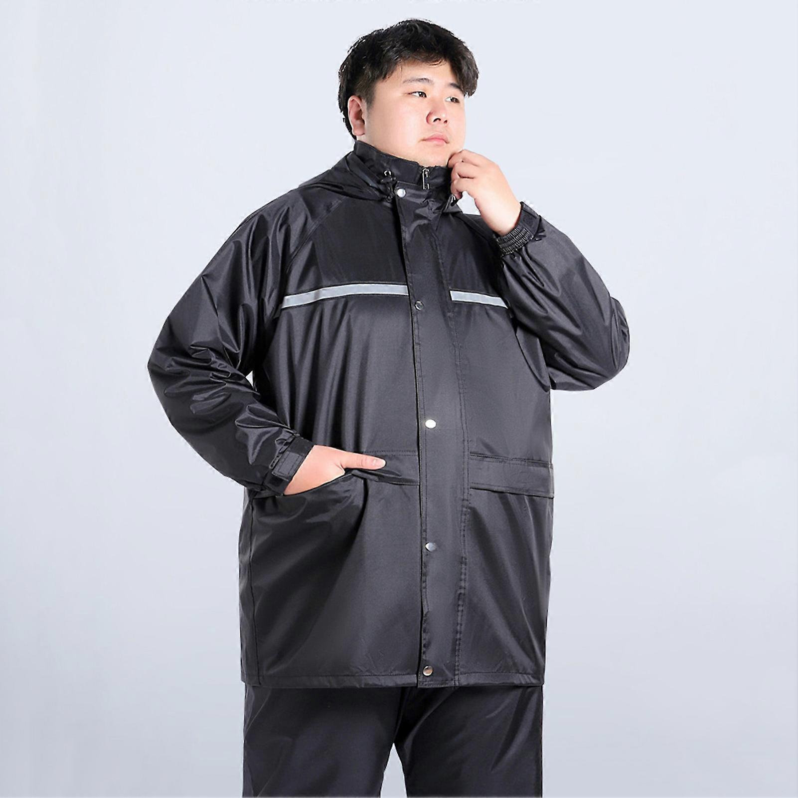 2Pcs/Set Adults Rain Suit Waterproof Breathable High Visibility ...