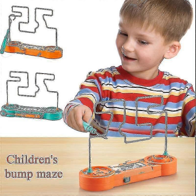 Orange Electric Shock Toy Touch Maze Wire Game For Kids Collision ...