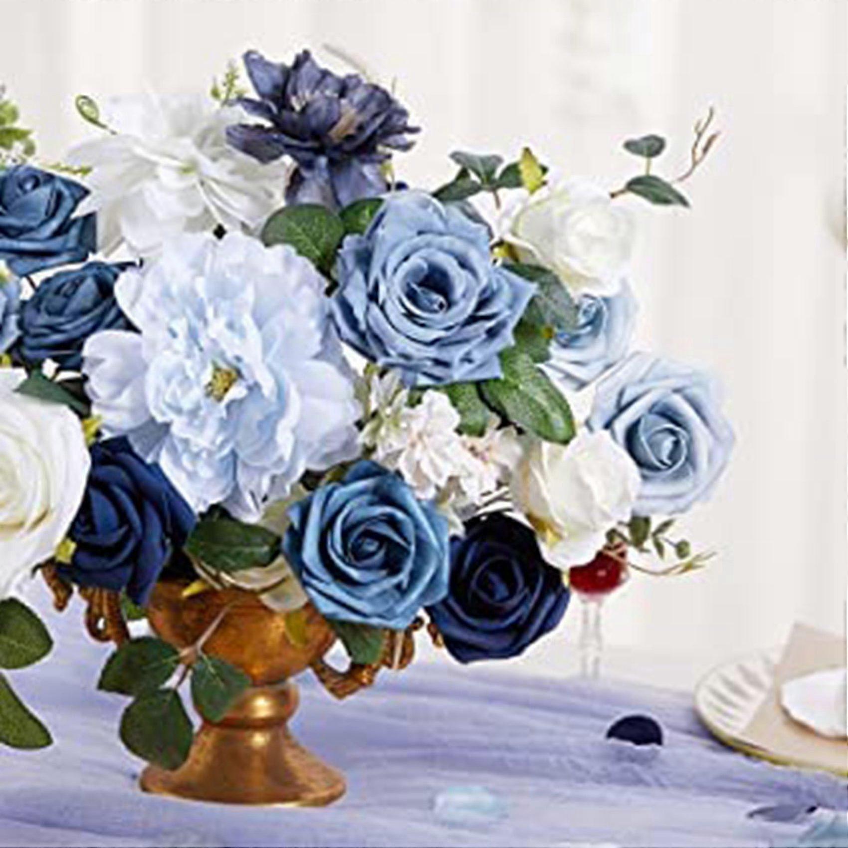 Artificial Flowers Dusty Blue Flowers Combo For Diy Wedding Bridal ...