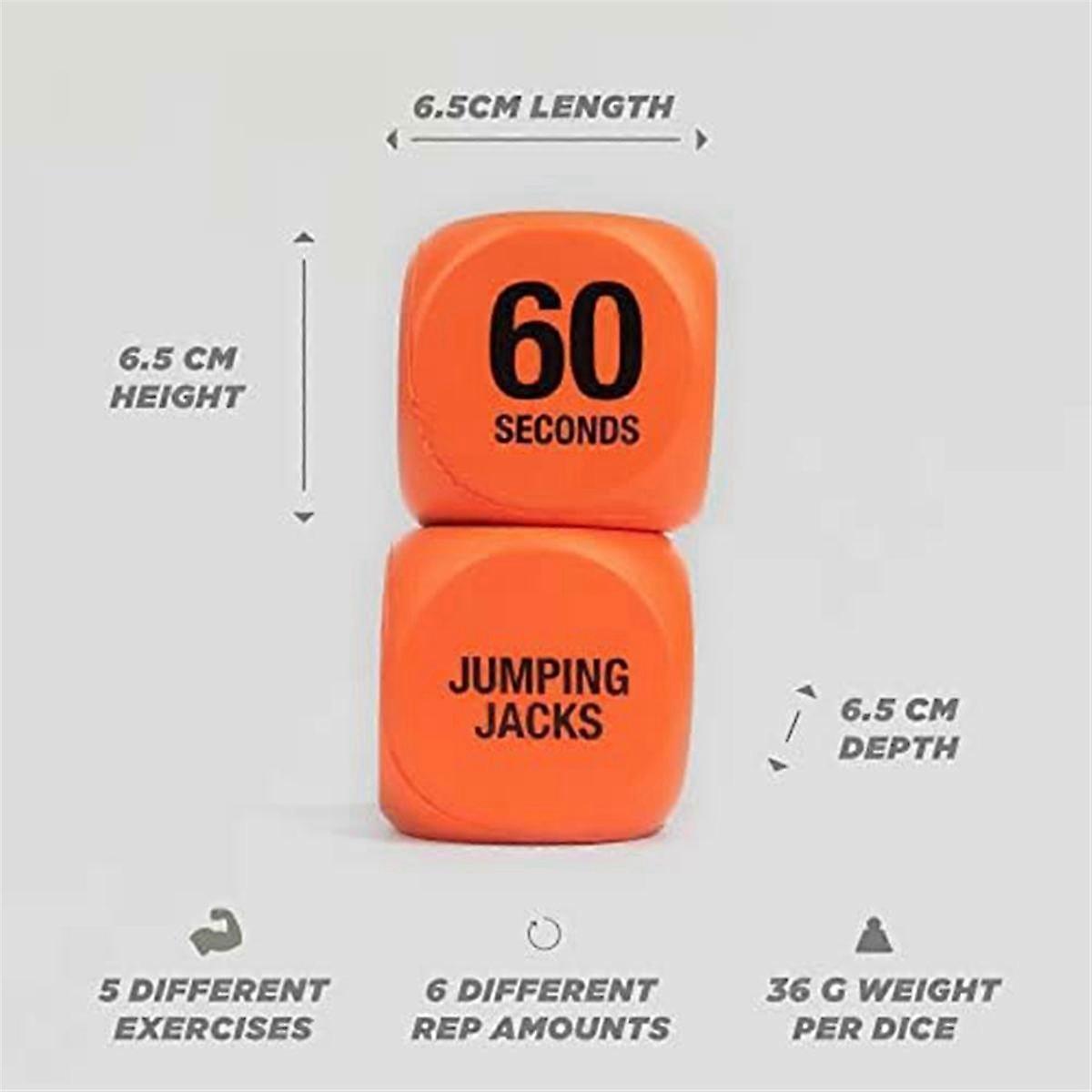 2Pcs Exercise Dice - Workout Dice Game for Cardio, Exercise Classes ...