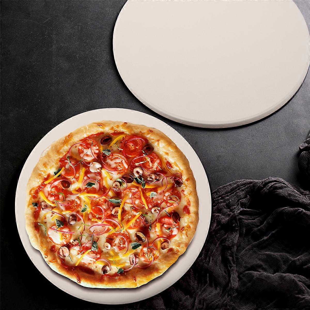 Pizza Stone for Baking-Cordierite Pizza Stone Plate for Bbq Grill Oven ...