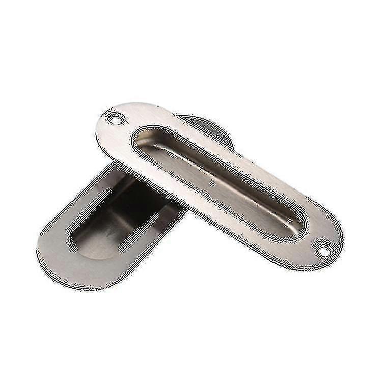 Flush Sliding Door Handles, Stainless Steel Recessed Oval Drawer Pull ...