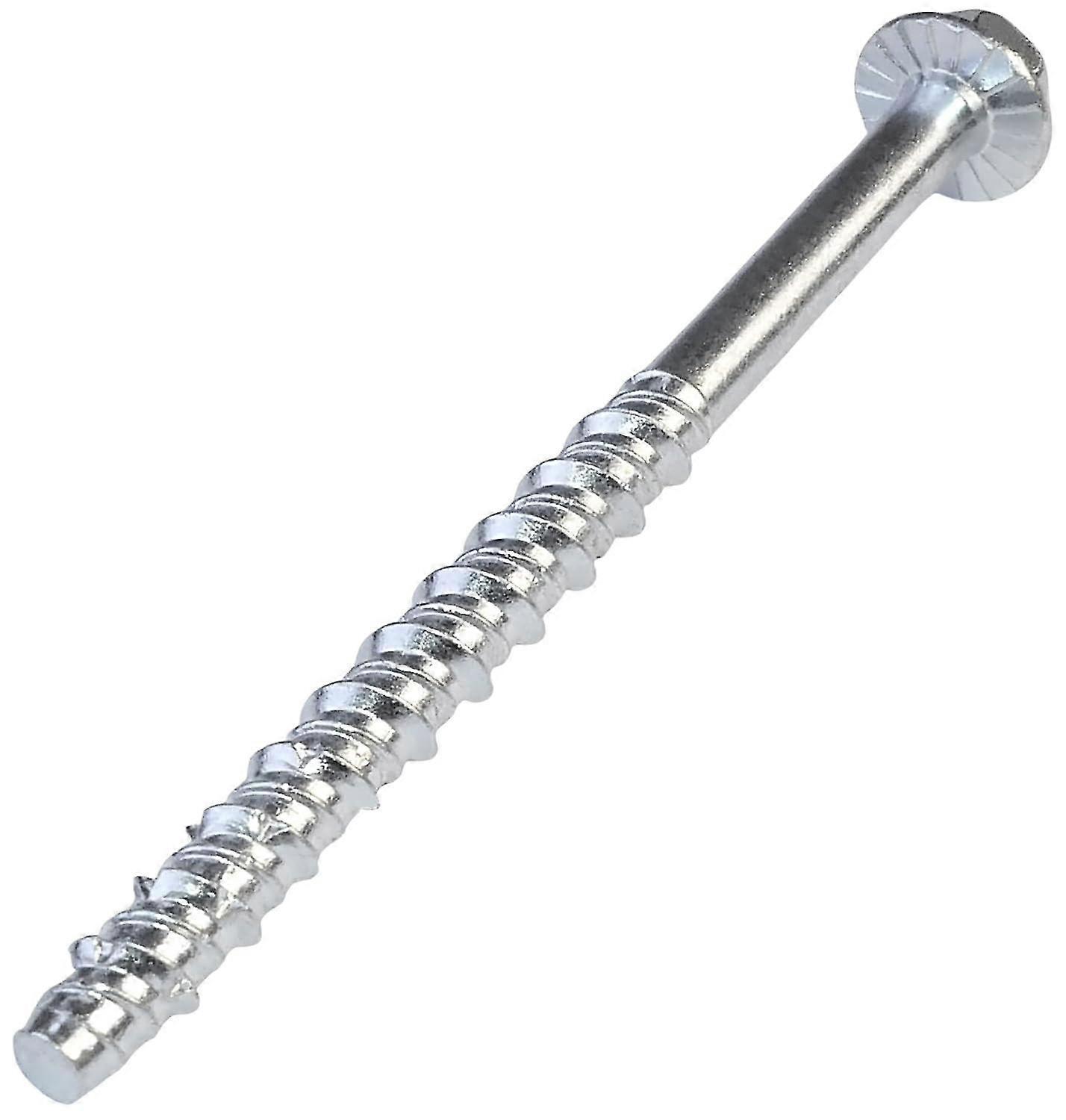 Set Of 10 Concrete Screws With Hexagonal Head With Base/collar 6x75 Mm ...