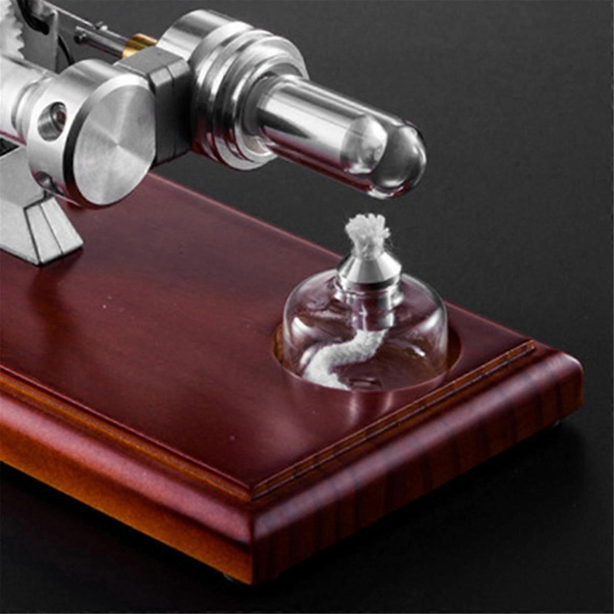 Retro Style Hot Air Stirling Engine Motor Model Flywheel Design ...