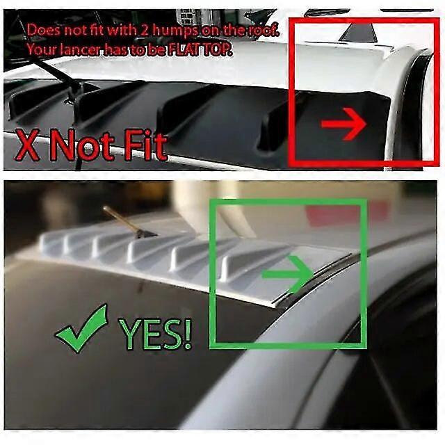 For 2008-2016 Mitsubishi Lancer EVO X Rear Top Roof Shark Fin Spoiler ...