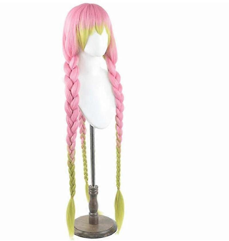 Anime Demon Slayer Kanroji Mitsuri Kimetsu No Yaiba Women Cosplay Wig ...