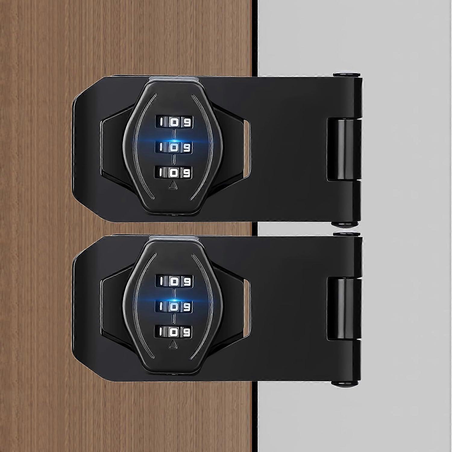 3 Digit Combination Rotary Hasp Lock for Pantry Door - Slide Double ...