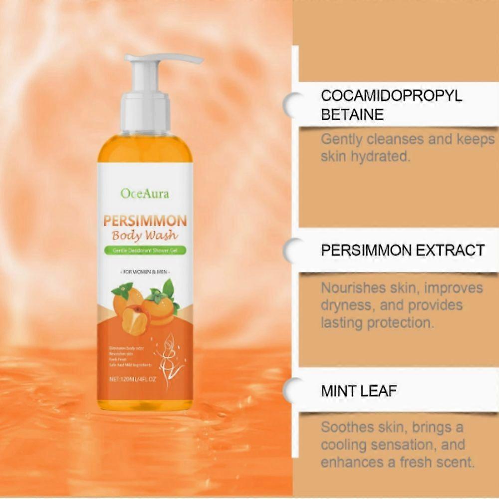 1-3X Persimmon Body Wash for Body Odor Control,Eiminates Body Odor ...