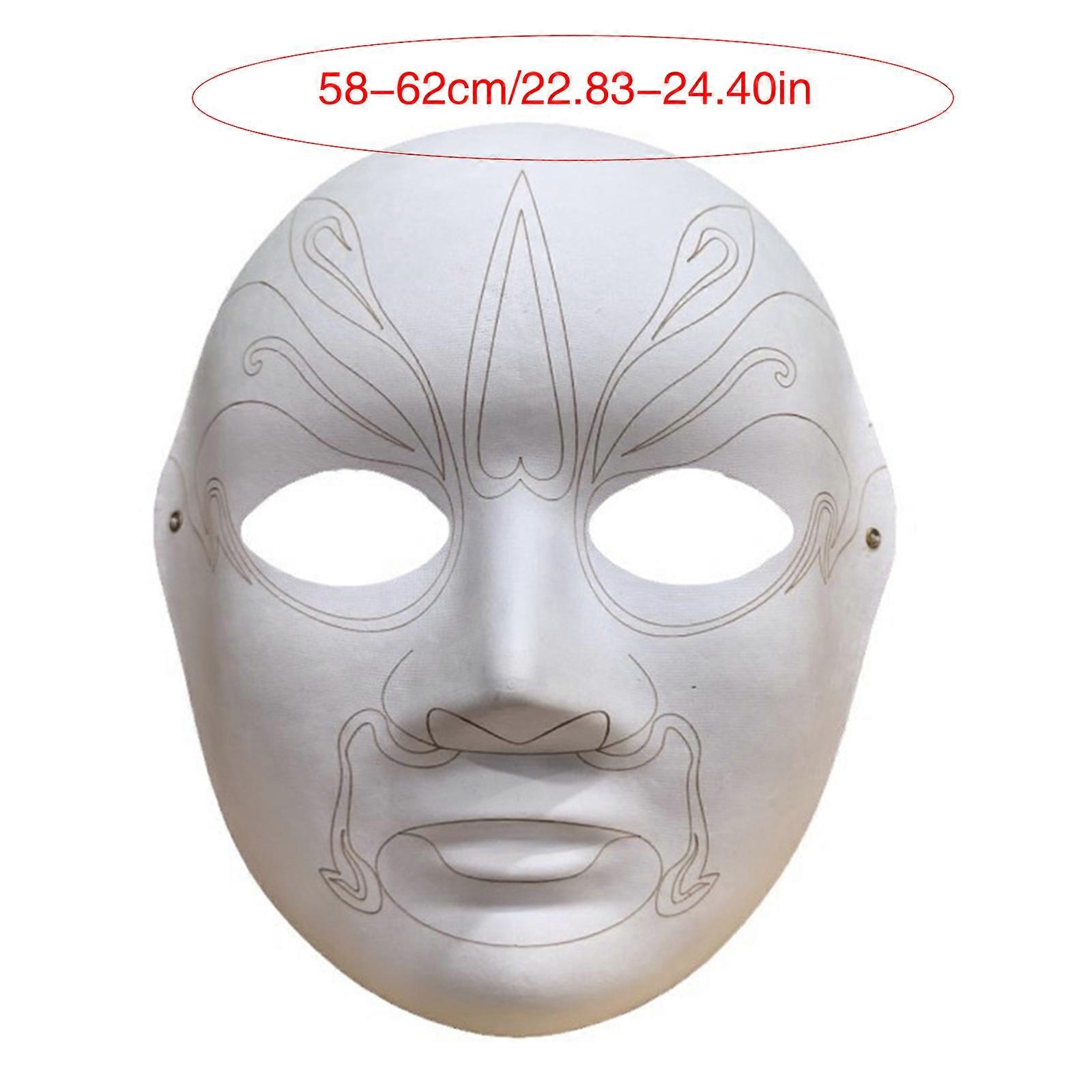 Paper Mache Masks Full Face Masks Plain White Masks Half Face Blank Paintable Masks Carnivals ...