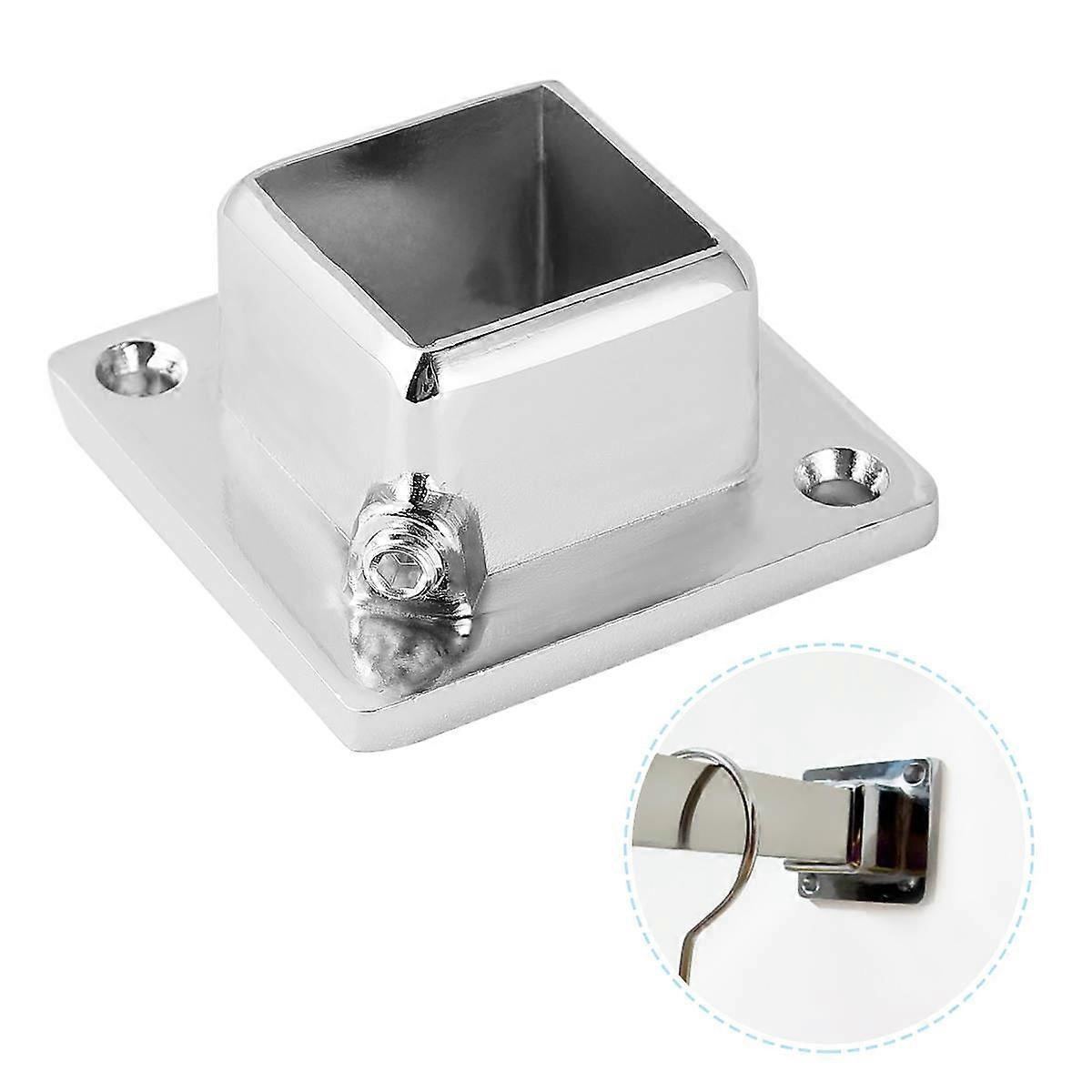 Clothing Rod Bracket Square Tube Home Improvement 5.2 x 5.2 x 2.4 Cm ...