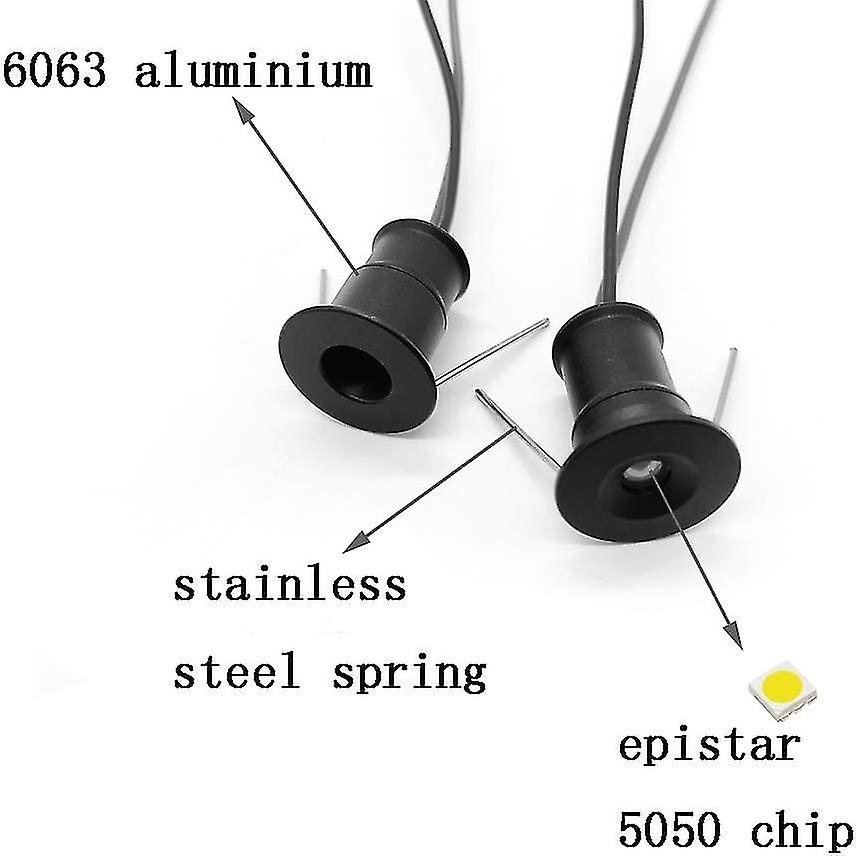Black 9pcs Mini 12v 1w Led Ceiling Recessed Spotlights For Kitchen ...