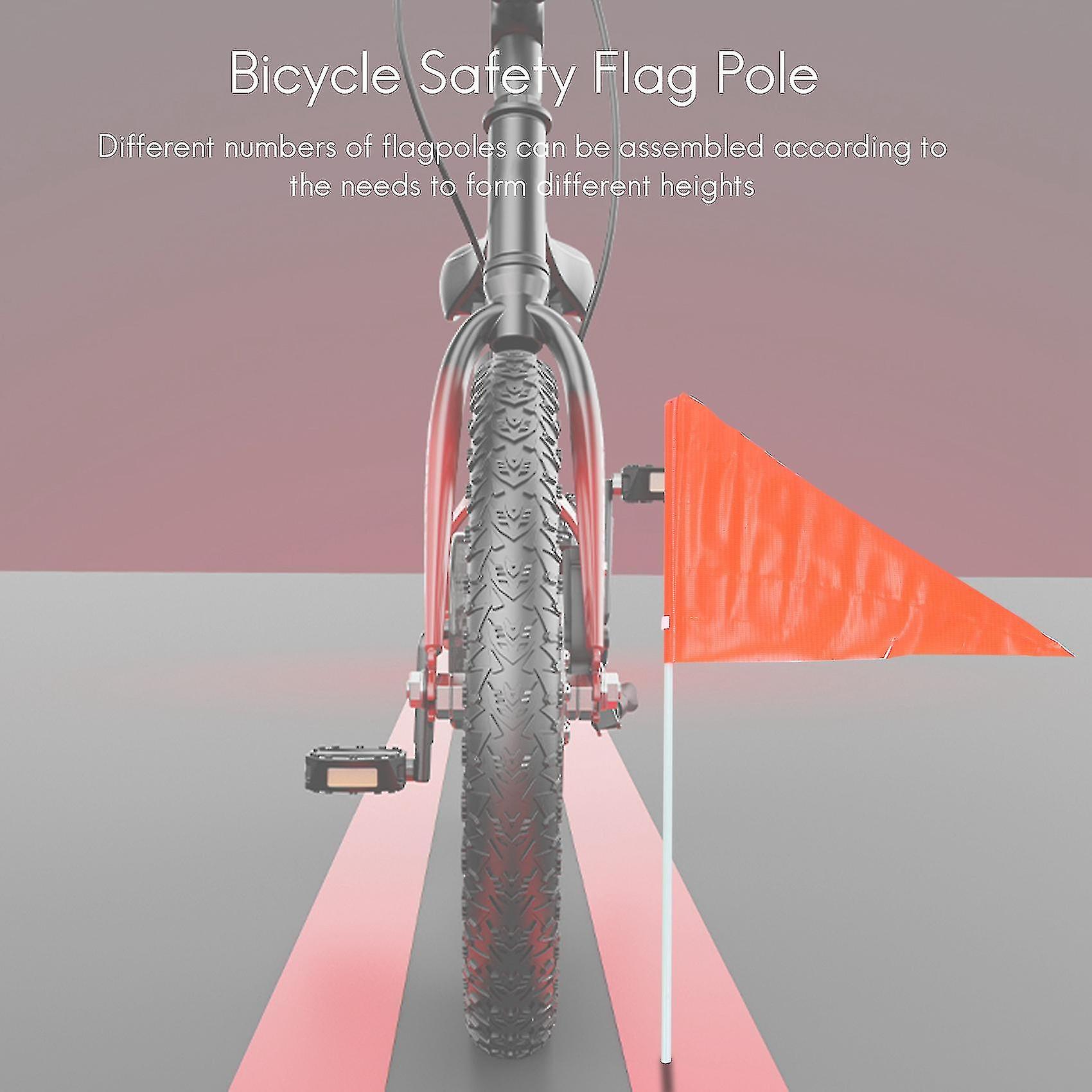 Safety Flag With Pole,6 Foot Adjustable High Visibility Bike Flag ...