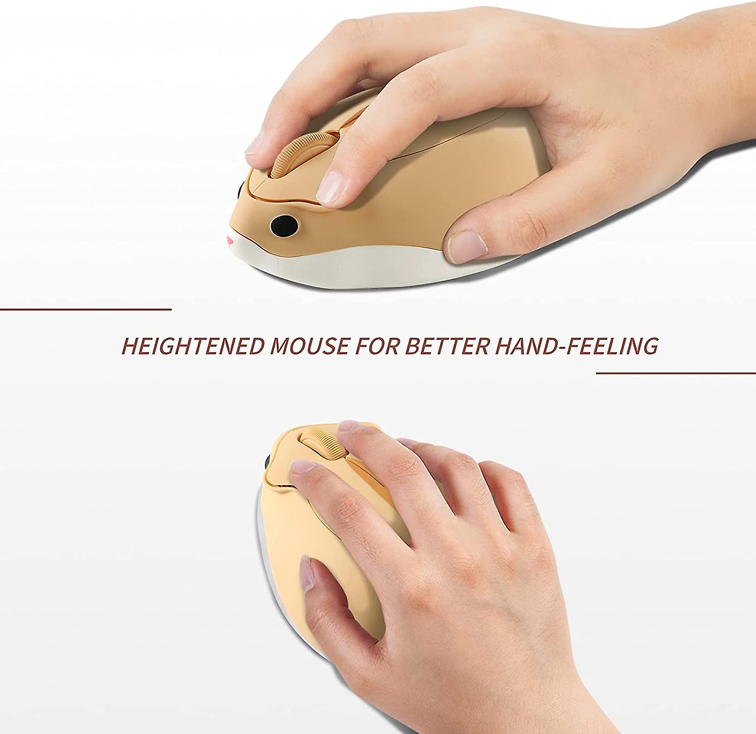Wireless mouse cartoon animal hamster shape quiet mouse portable mobile ...