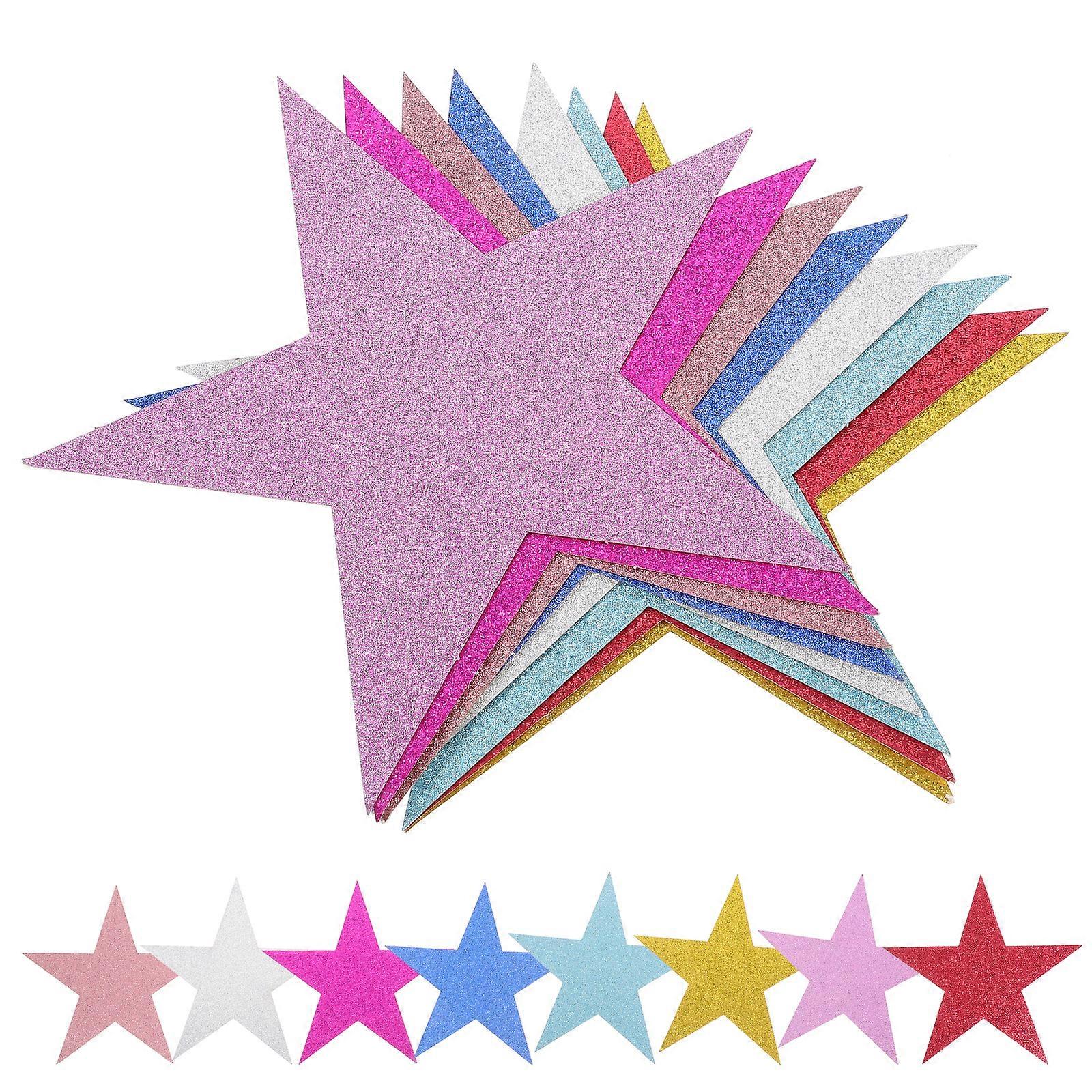 80pcs Paper Star Cutouts Delicate Kindergarten Graffiti Paper Cutouts ...