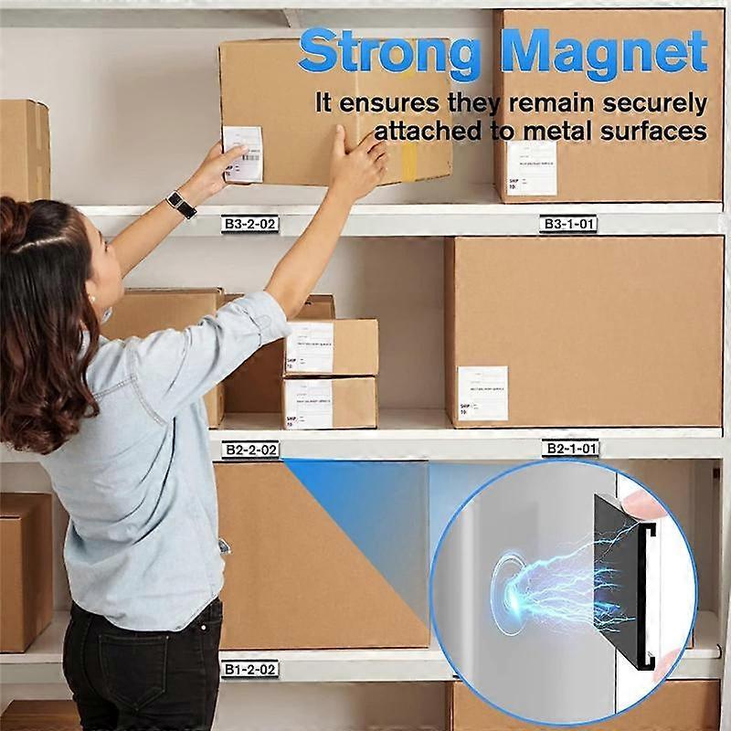 50 Pack Magnetic Label Holder C Channel Magnetic Labels magnetic file ...