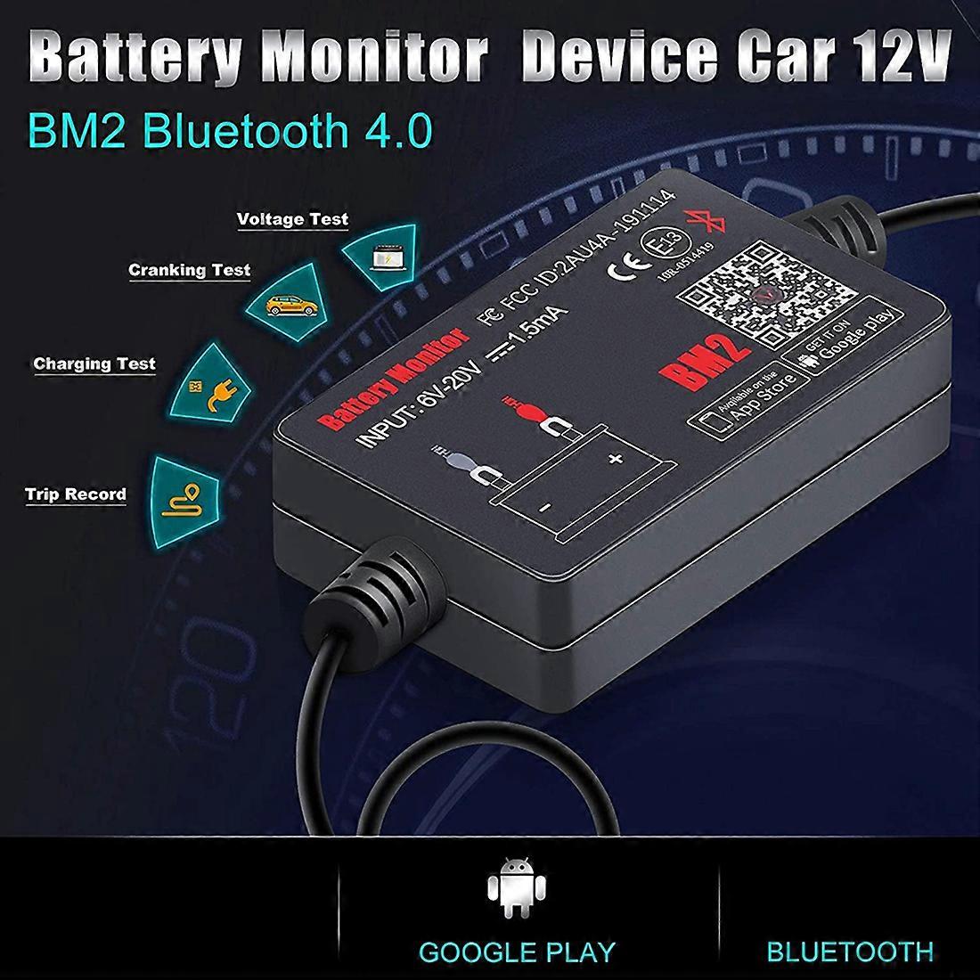 Bluetooth BM2 12V Battery Monitor Car Battery Analyzer Test Battery ...