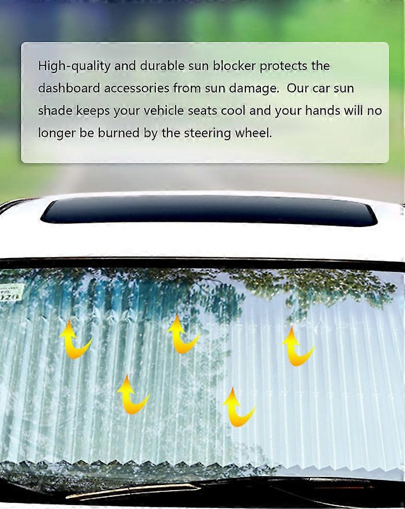 Car Retractable Curtain with UV Protection Cool Windshield Sunshade ...